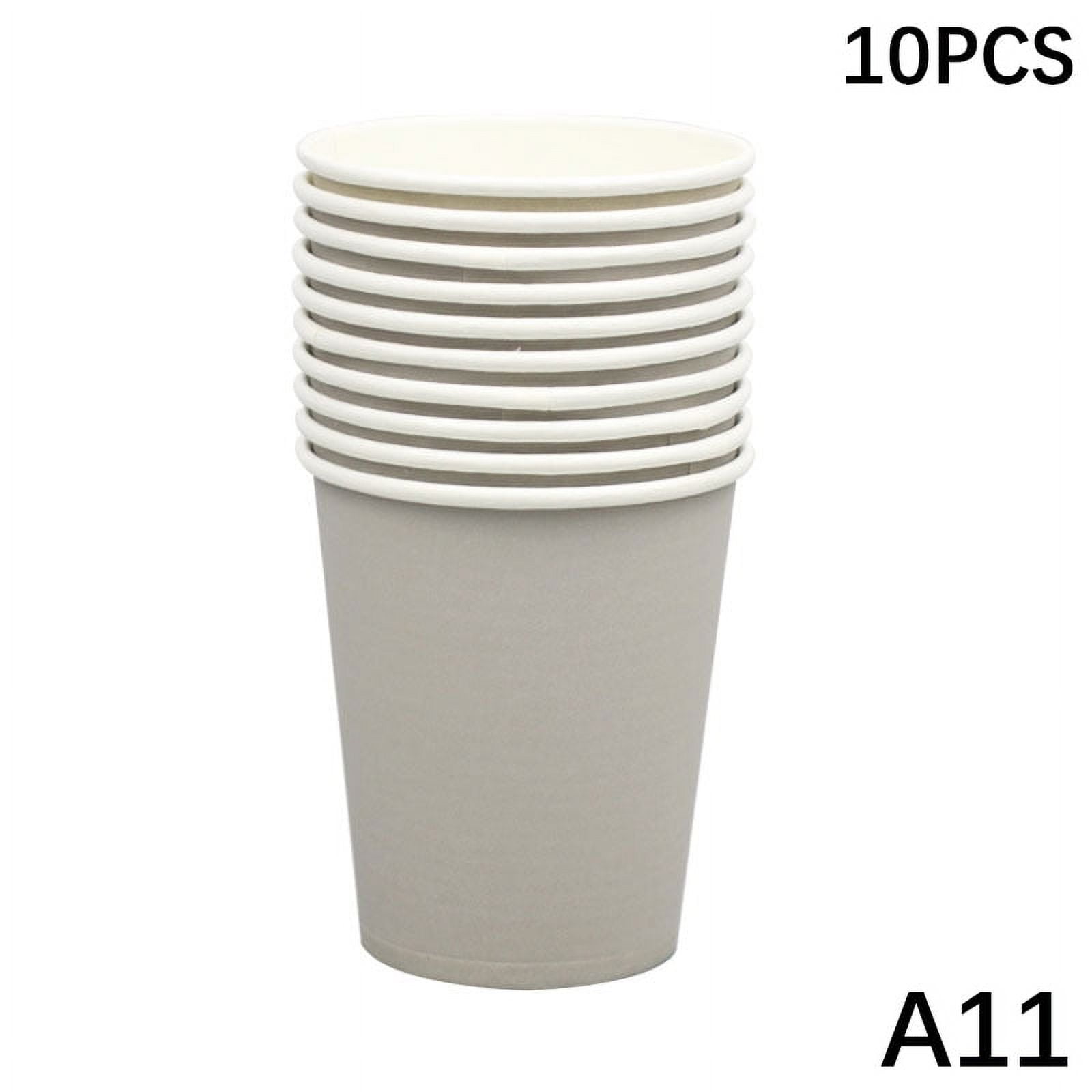 10PCS 9oz 250ml Solid Thick Paper Cup Disposable Cup Wedding Birthday ...