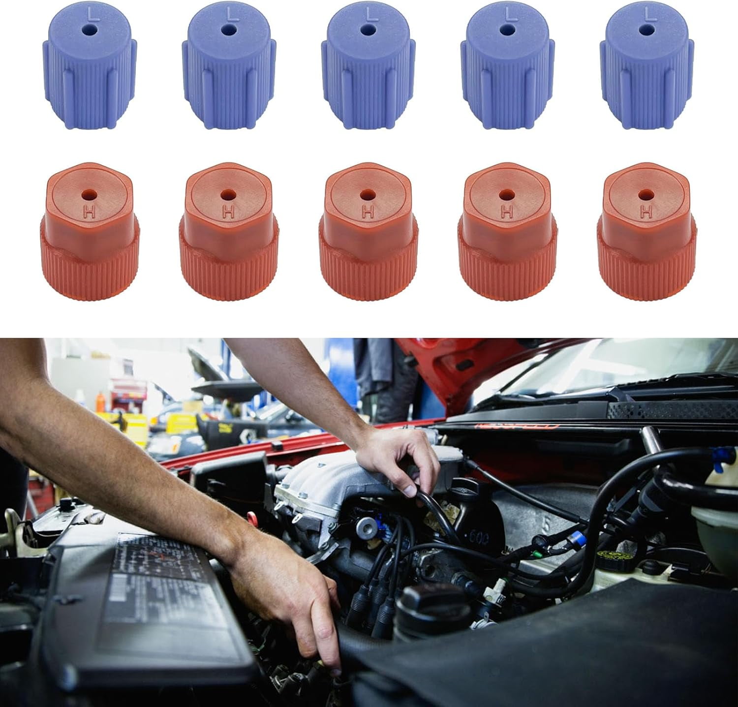 10PCS A/C System Valve Cap R134a 13mm & 16mm Air Conditioning Service ...