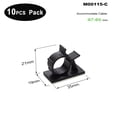 10PCS Adjustable Cable Clips, Self Adhesive Wire Clamp Holder for Desk ...