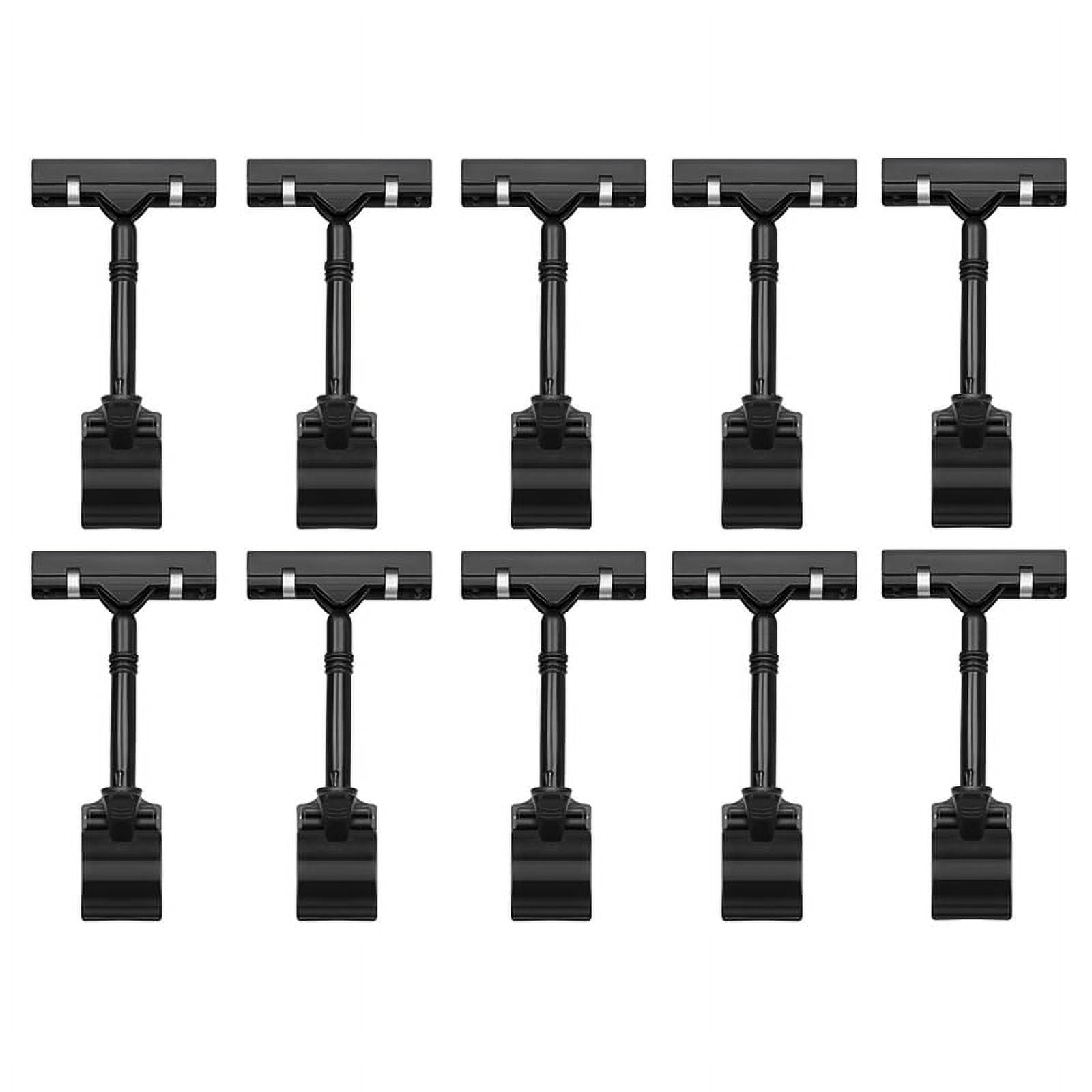 10PCS Adjustable Plastic Sign Holder,Clip-on Style Double Display Clips ...