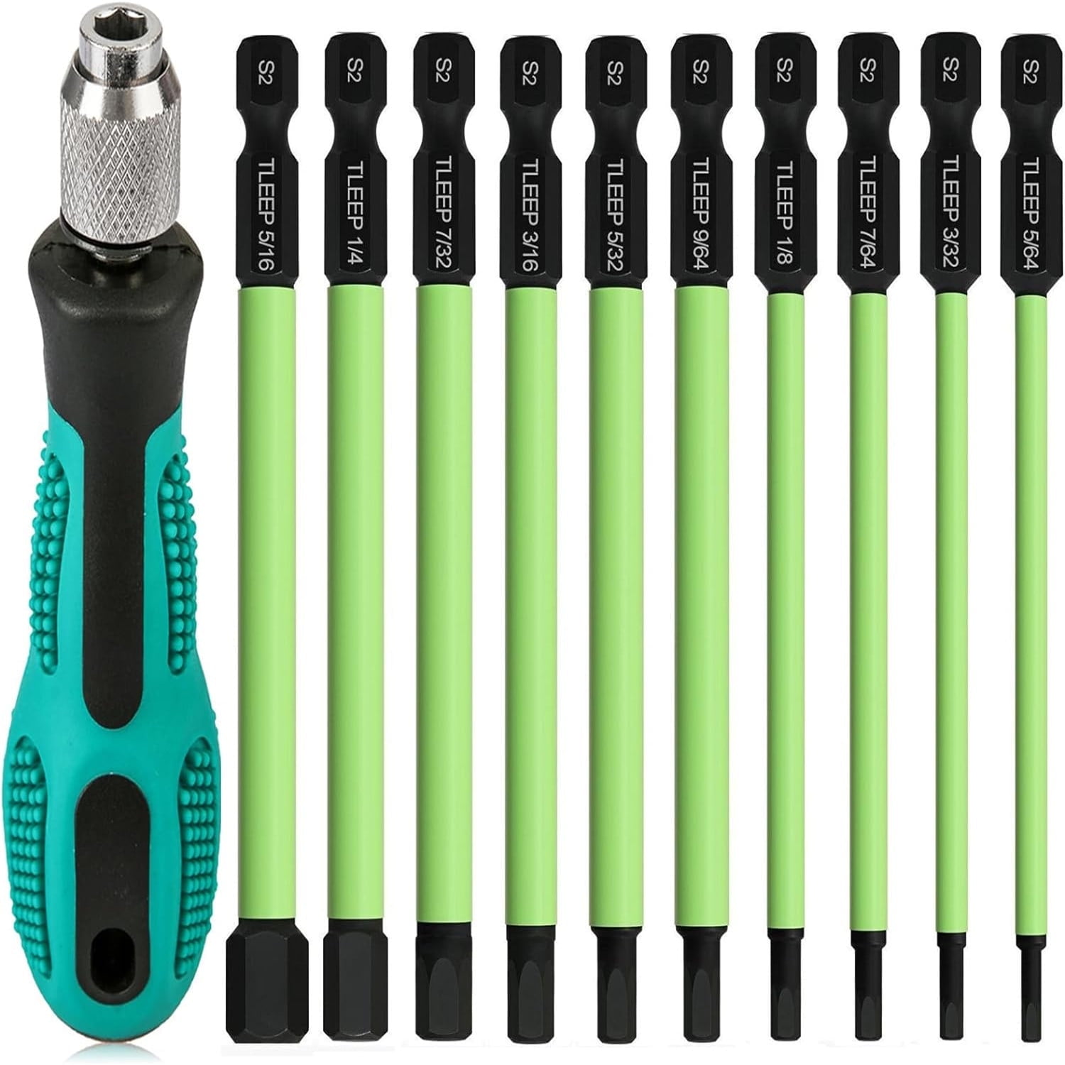 10PCS Allen Wrench Drill Bits1.5mm-12mm, 1/4 Inch Hex Shank Hex ...