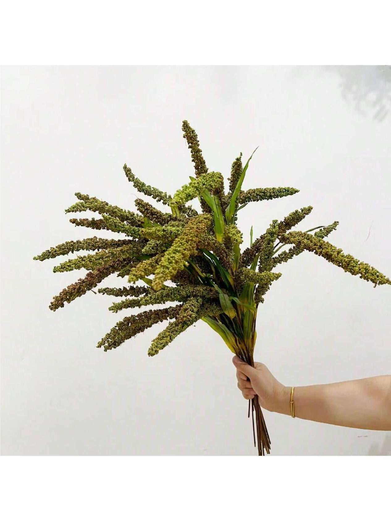 10PCS Artificial Greenery Stems, 73cm Fake Wheat Ears for Home Decor ...