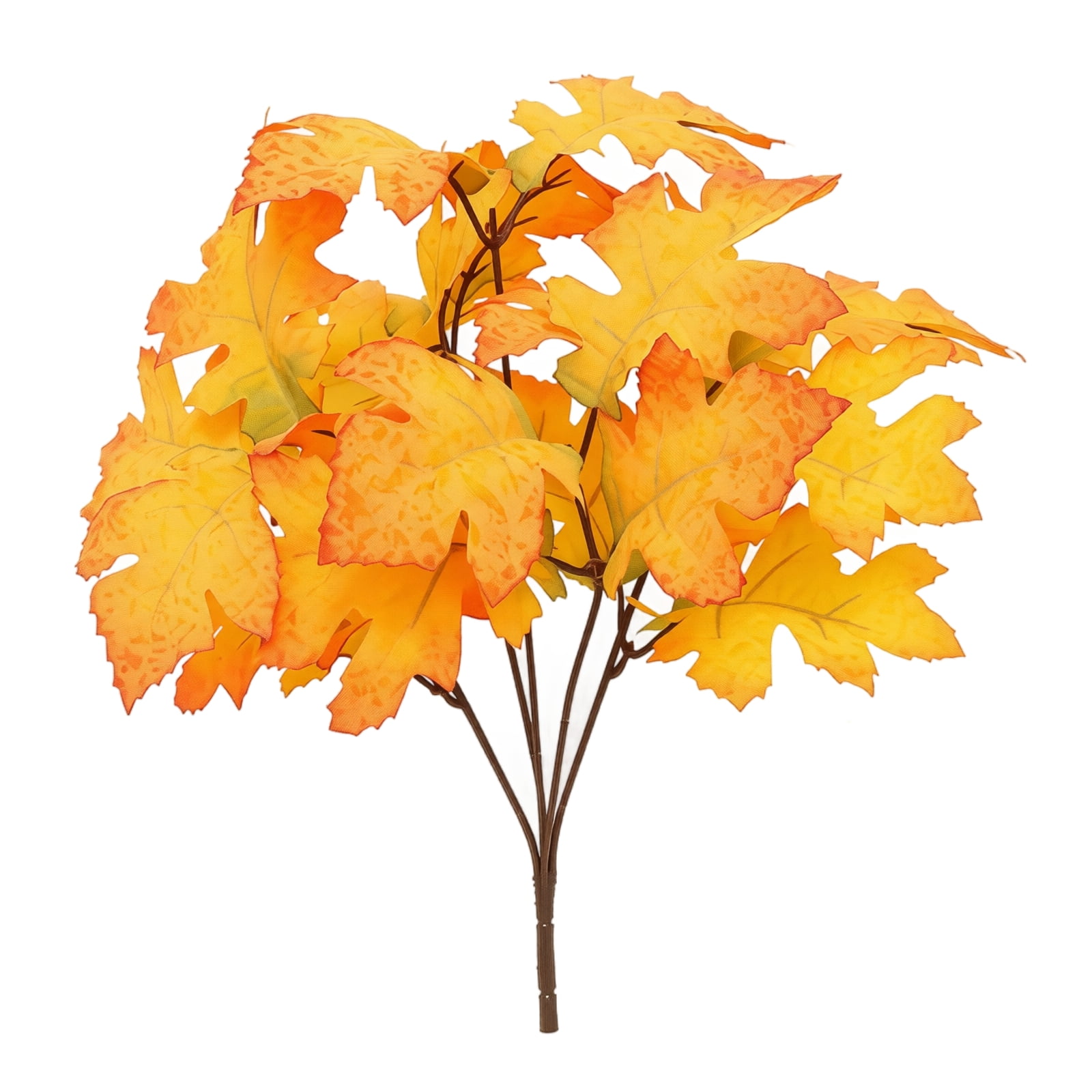 10PCS Artificial Maple Leaf Bush, Faux Autumn Maple Leaf Stem for Vase ...