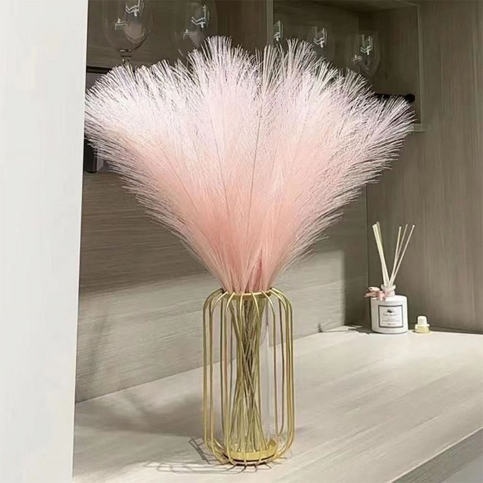 10PCS Artificial Pompous Grass Pompass Branches Fake Fluffy Stems ...