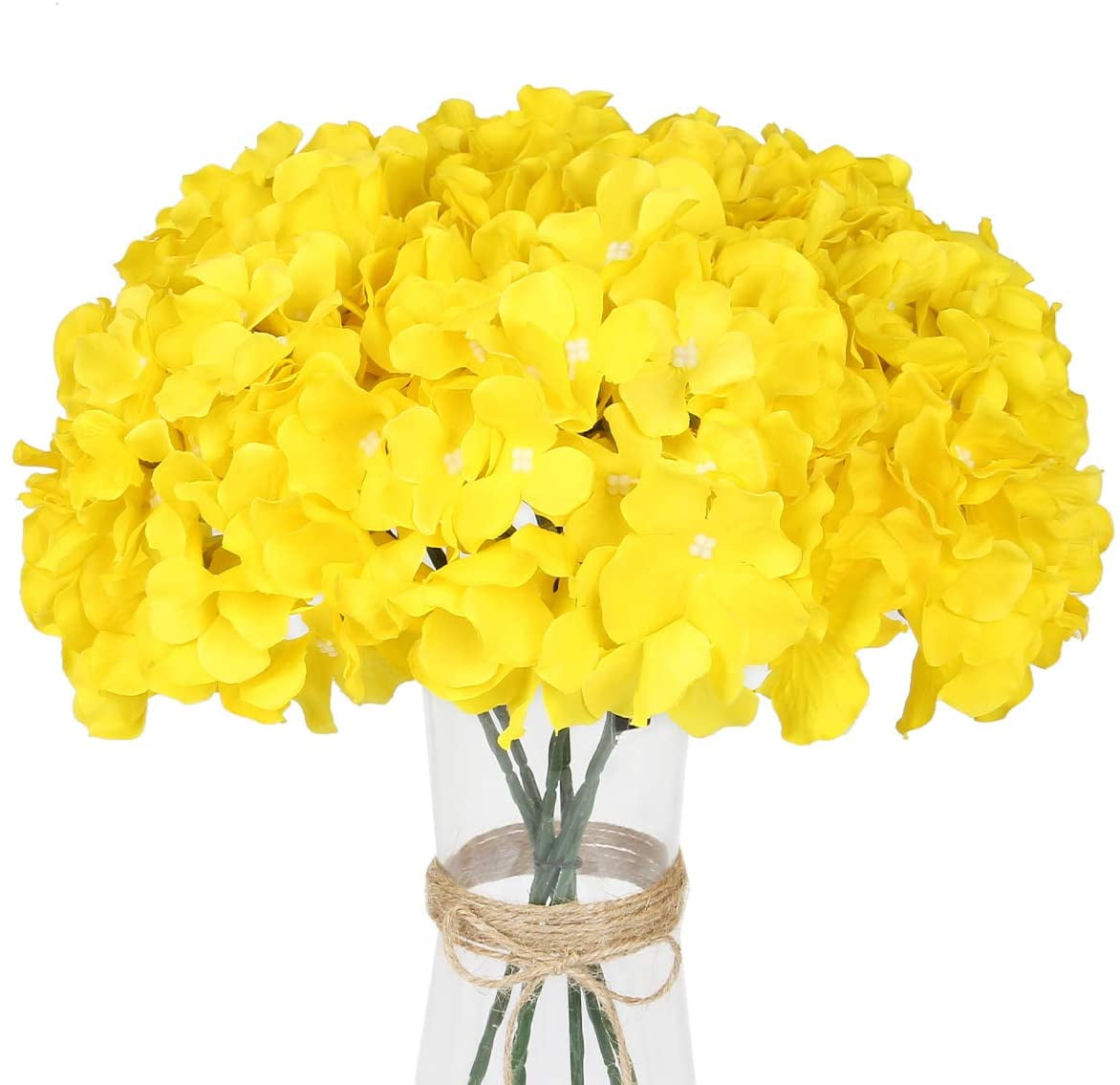 10PCS Artificial Red Hydrangea Flowers Silk Hydrangea Heads with Stems ...
