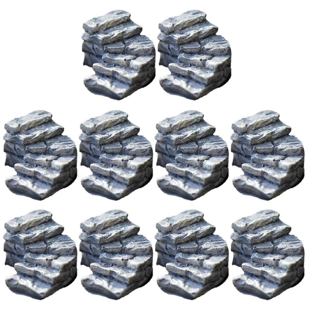 10PCS Artificial Stone Steps Fairy Tale Garden Decoration Tiny ...
