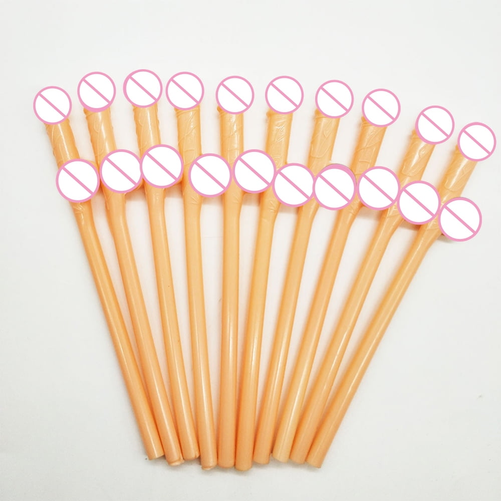 10PCS Bachelor Party Wacky Straw Food-grade Colorful Reusable Drinking ...