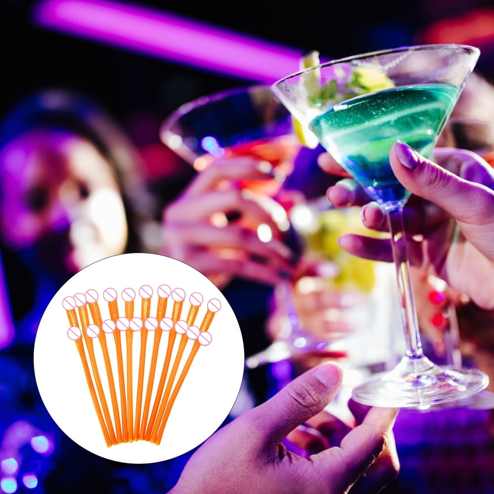10PCS Bachelor Party Wacky Straw Food-grade Colorful Reusable Drinking ...