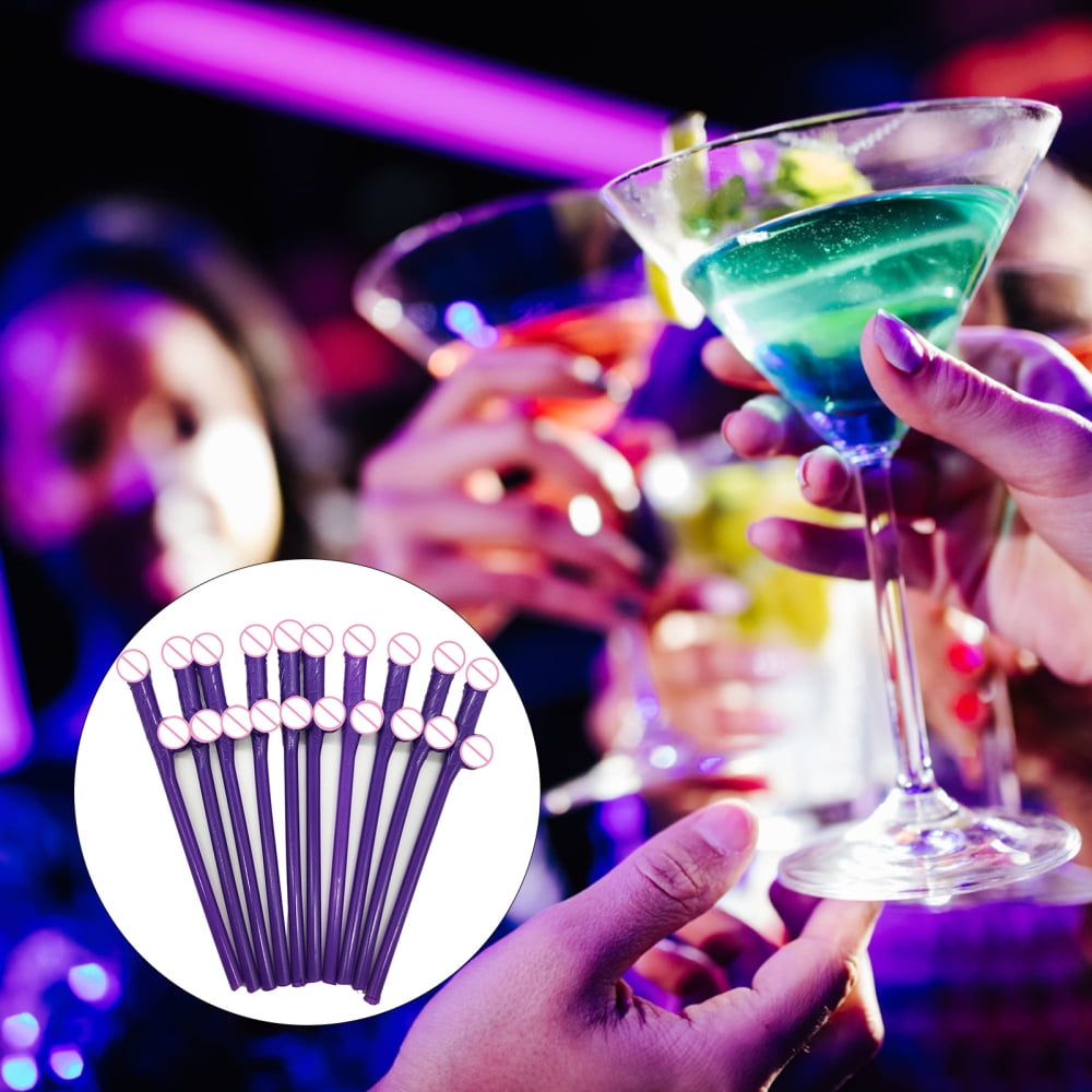 10PCS Bachelor Party Wacky Straw Food-grade Colorful Reusable Drinking ...