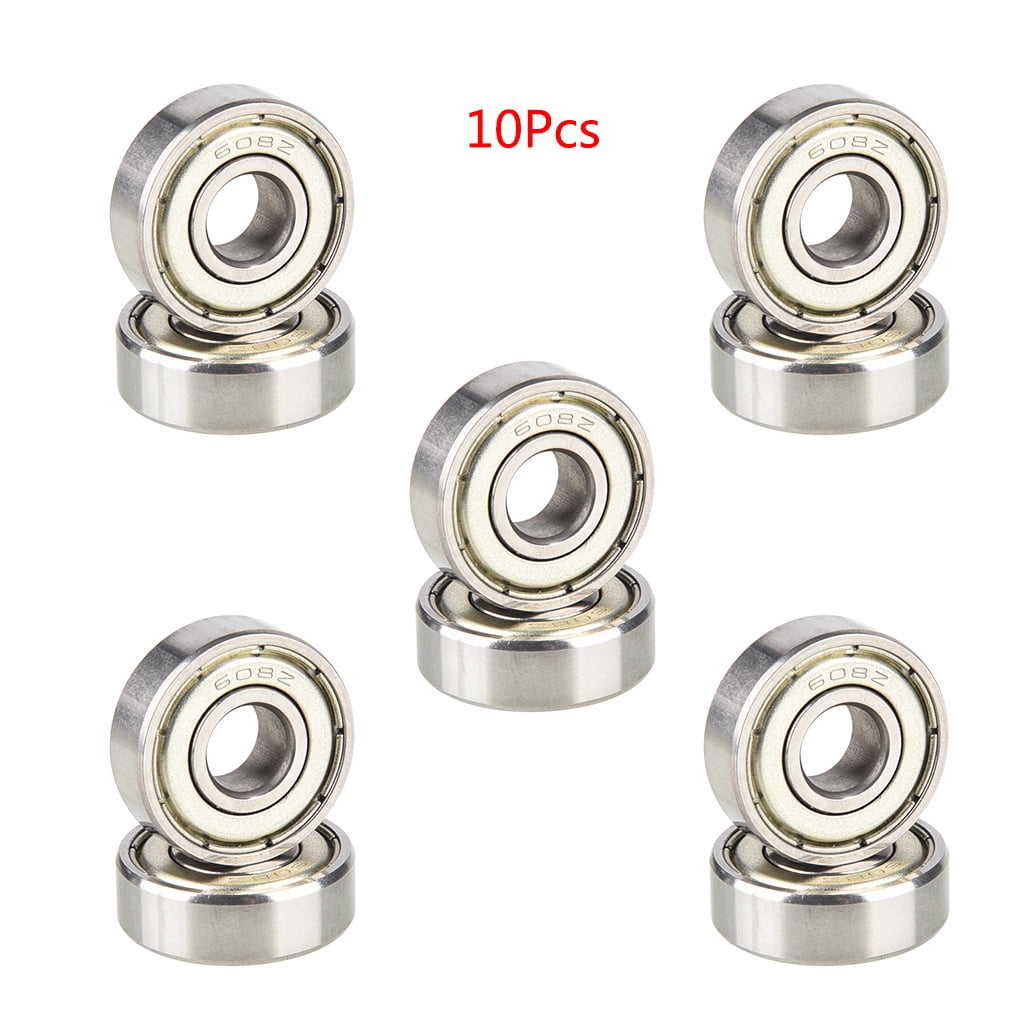 10PCS/Bag 608ZZ 8x22x7mm Metal Bearings Deep Groove Steel Sealed Ball Bearing Miniature ...