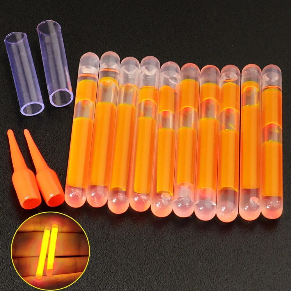10PCS/Bag Fireflies 4.5*40mm for Fishing Float Fluorescent Lightstick ...