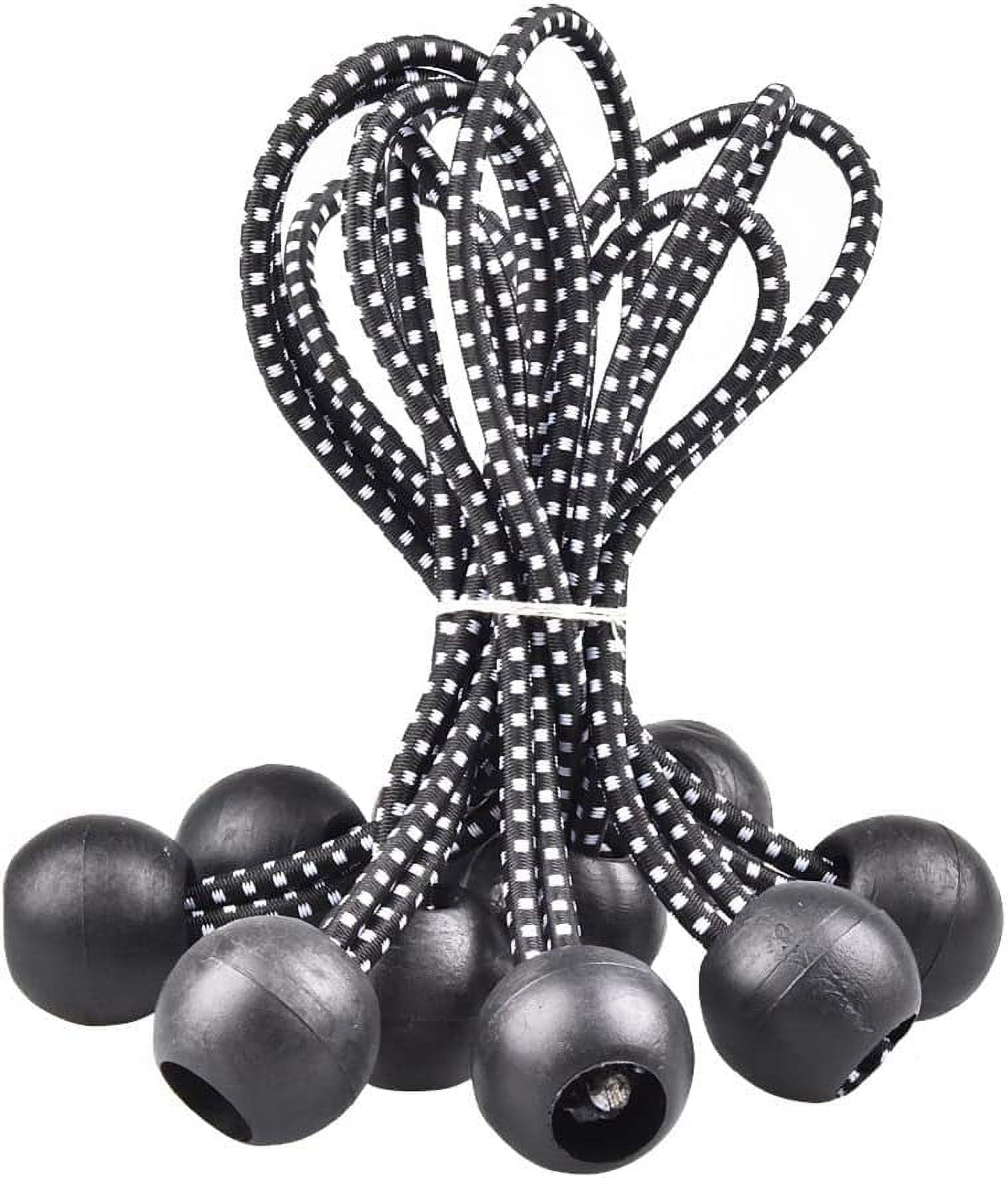 10PCS Ball Bungee Cords, 15.5cm Bungee Loops Plastic Ball Stretch Cord ...