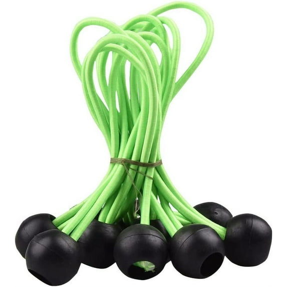 10PCS Ball Bungee Cords, 15.5cm Bungee Loops Plastic Ball Stretch Cord ...