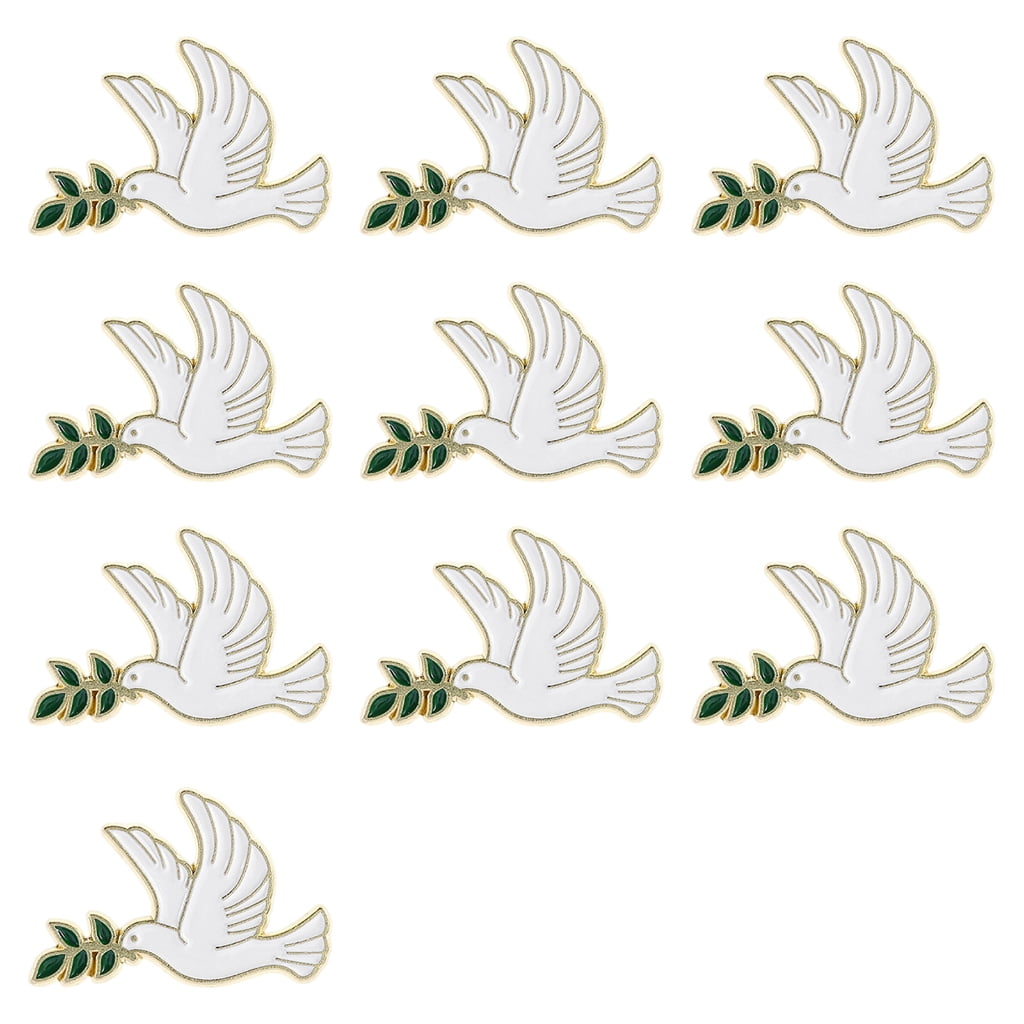 10PCS Bird Tree Branch Accent Brooch Alloy Corsage Pin Comfortable Wear ...