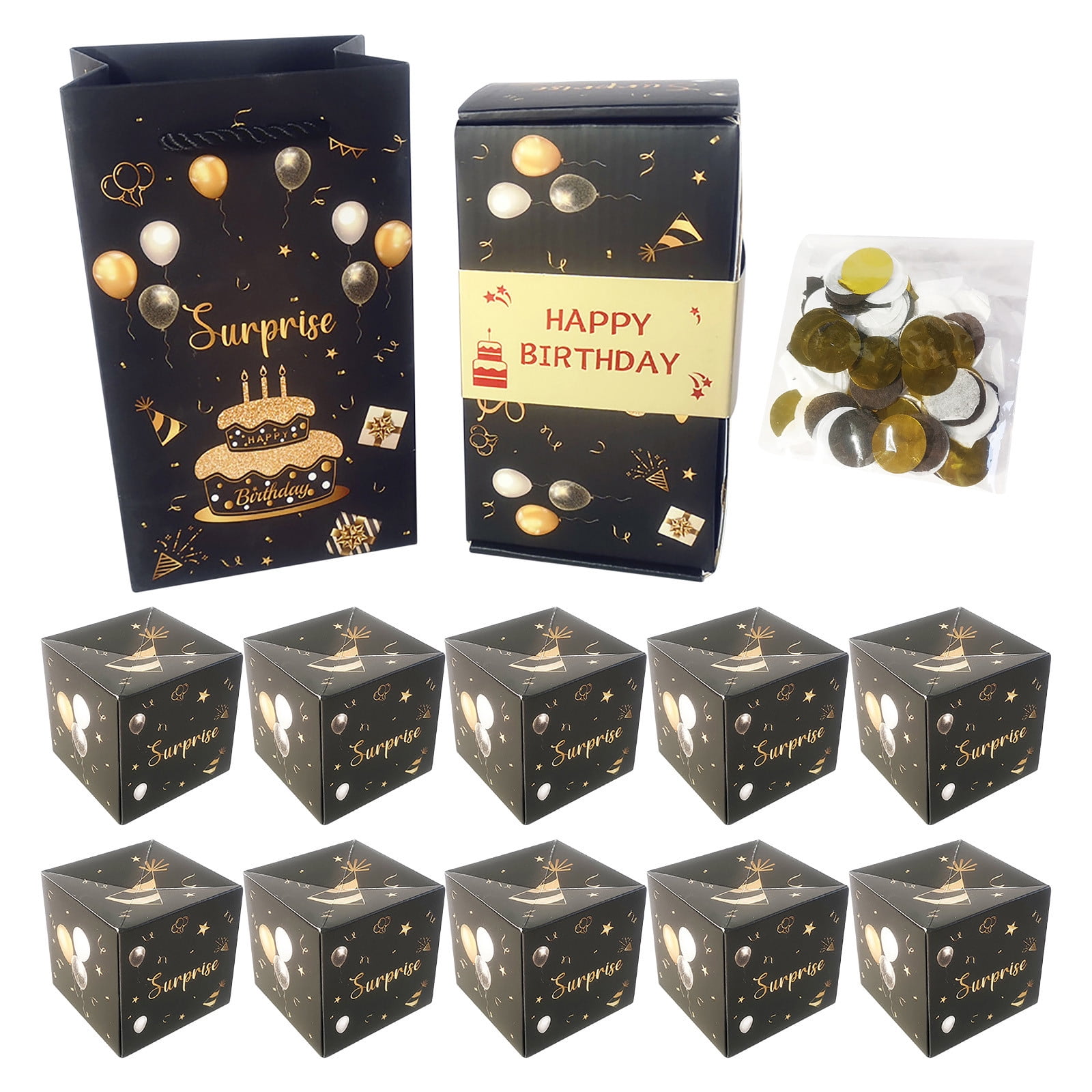 10PCS Birthday Valentine Surprise Gift Box Explosion for Money, Happy ...