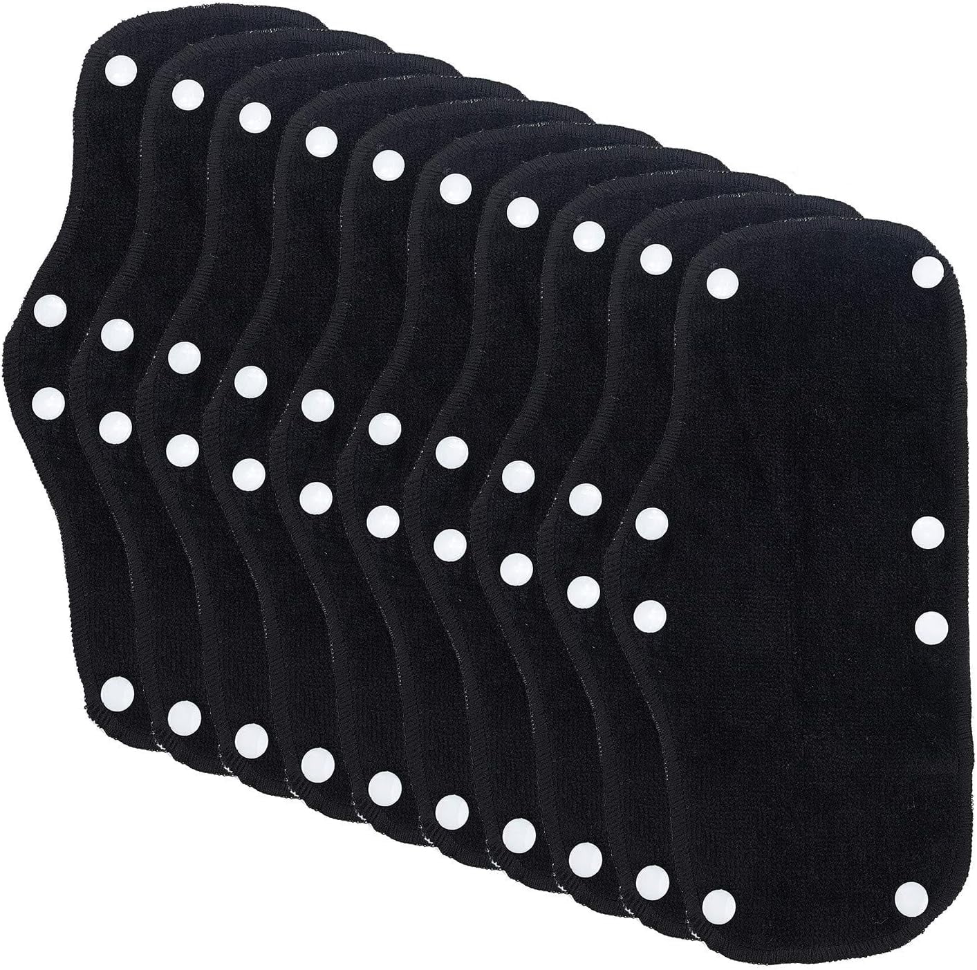 10PCS Black Cotton Washable Hard Hat Sweatband Reusable Snap-On ...