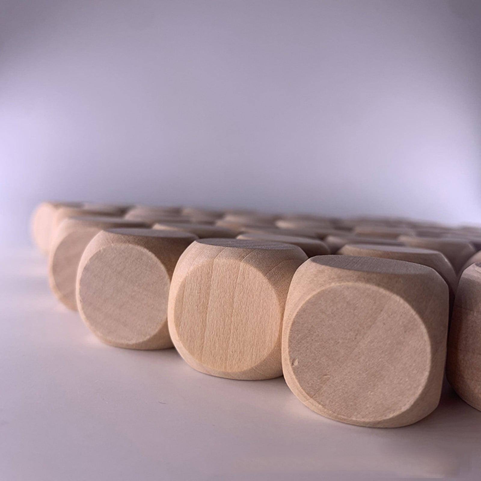 10PCS Blank Wooden Dice Unfinished Wood Cubes Square Blocks DIY Craft ...
