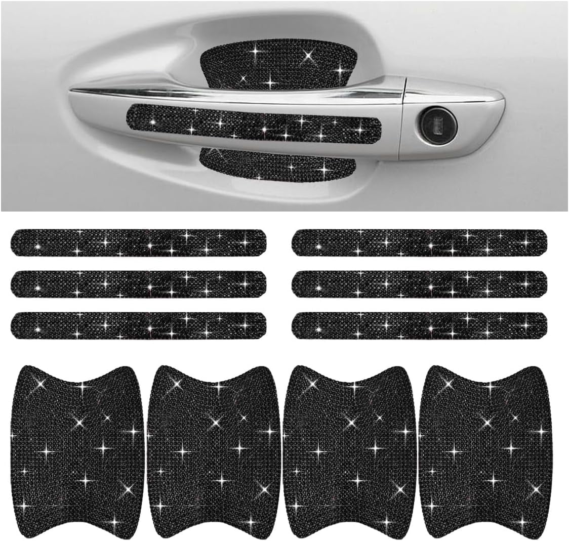 10PCS Bling Car Door Handle Anti-Scratch Sticker, Universal Car Doors ...