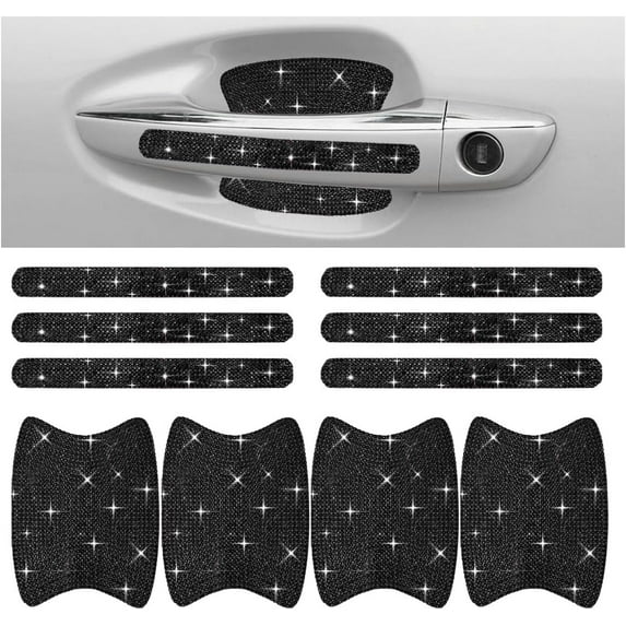 10PCS Bling Car Door Handle Anti-Scratch Sticker, Universal Car Doors ...