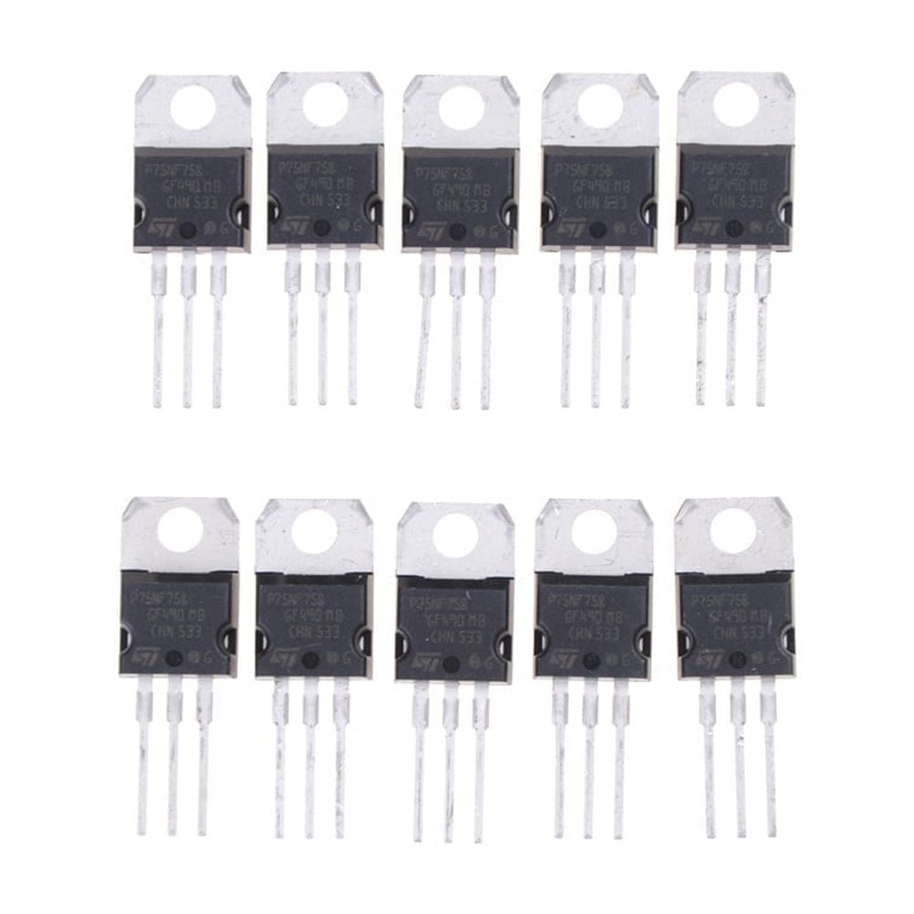 10PCS Brand New P75NF75 P75N75 STP75NF75 QY-220 transistor original PN ...