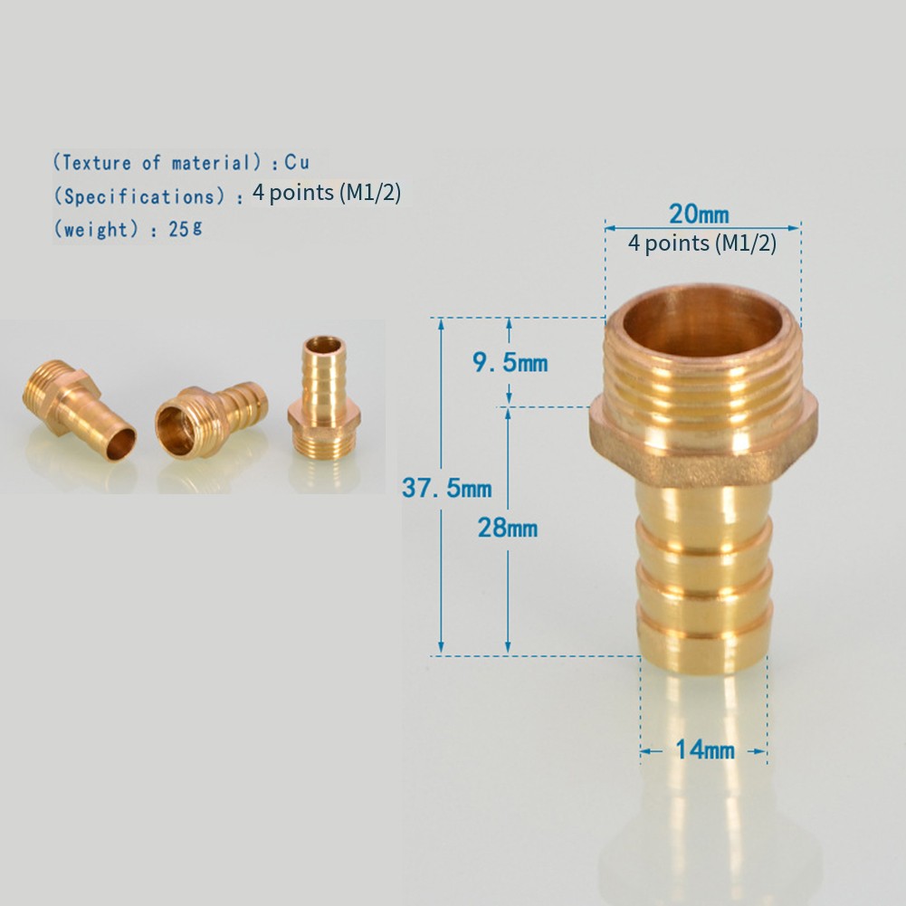 10PCS Brass Hose Fitting, Adapter, F1/2 Internal Thread or External ...