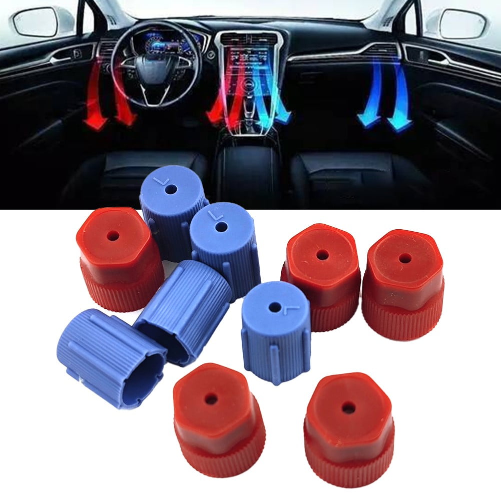 10pcs Car A/C R134a High and Low Side AC Charging Port Service Cap Dust ...