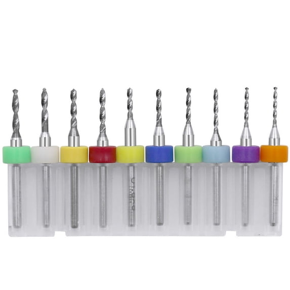 10PCS Carbide PCB Drill Bit Set Drills Printed Circuit Board 1/8 ...