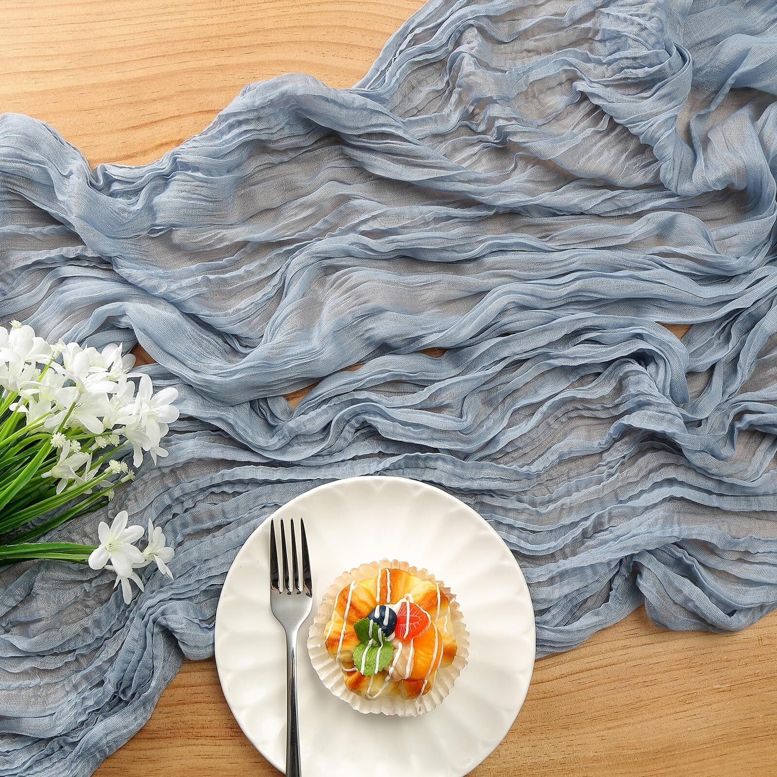 10PCS Cheesecloth Table Runner 10ft Boho Table Runner Rustic Cheese ...