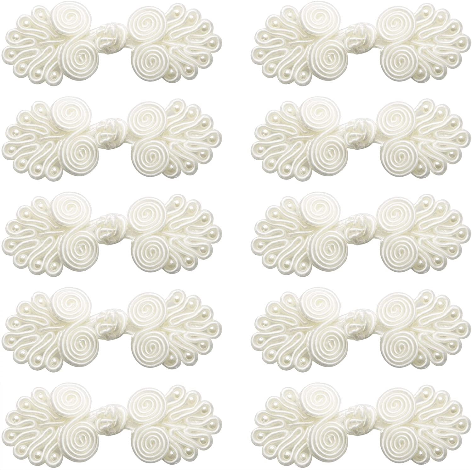 10PCS Chinese Closure Buttons, Chinese Knots Frog Buttons Closure ...