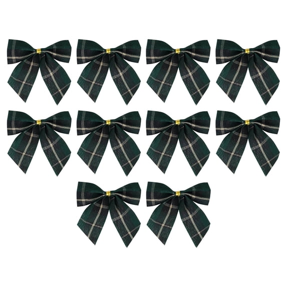 10PCS Christmas Bows Various Styles Bows Fabric Christmas Tree Garland ...