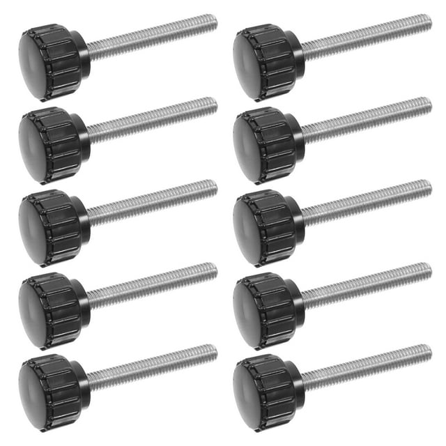 10PCS Clamping Screws Knurled Handle Screws Stainless Steel Threaded Knurled Thumb Screws for ...