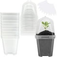 10PCS Clear Plant Nursery Pots with Humidity Dome - 3" Plastic ...