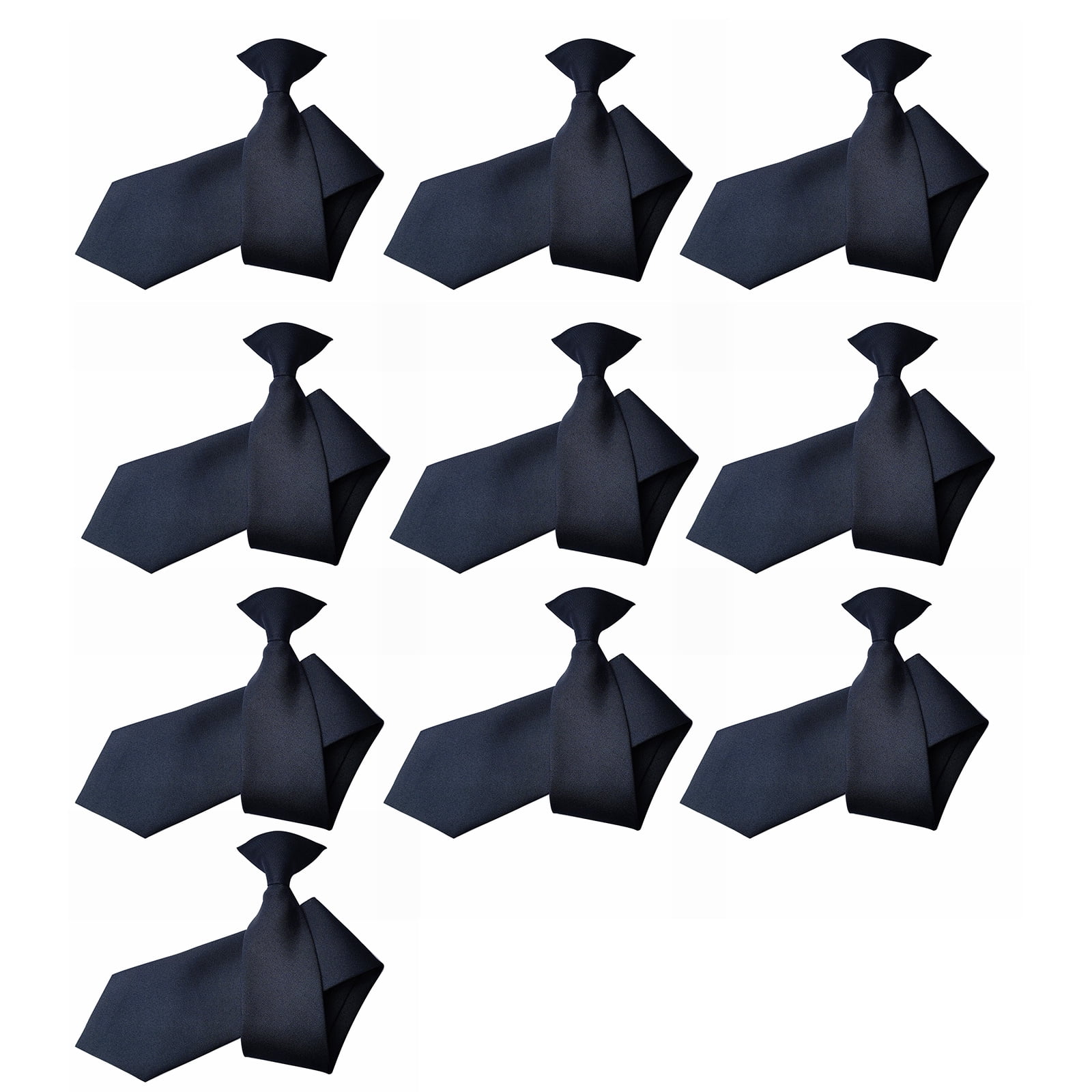 10PCS Clip On Necktie For Adult Kids With Secure Closure Quick Wear ...