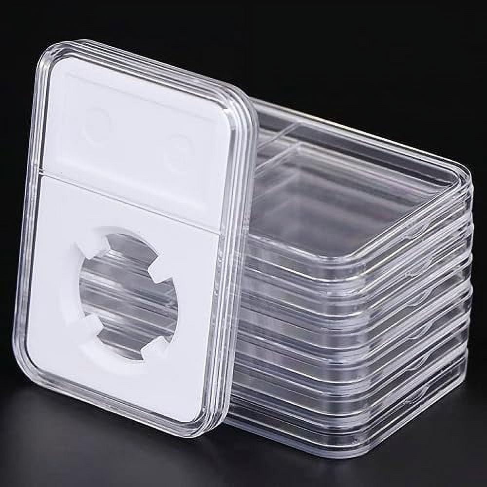 10PCS Coin Slab Protector Display Holder Storage Case Capsule 25mm Fit ...