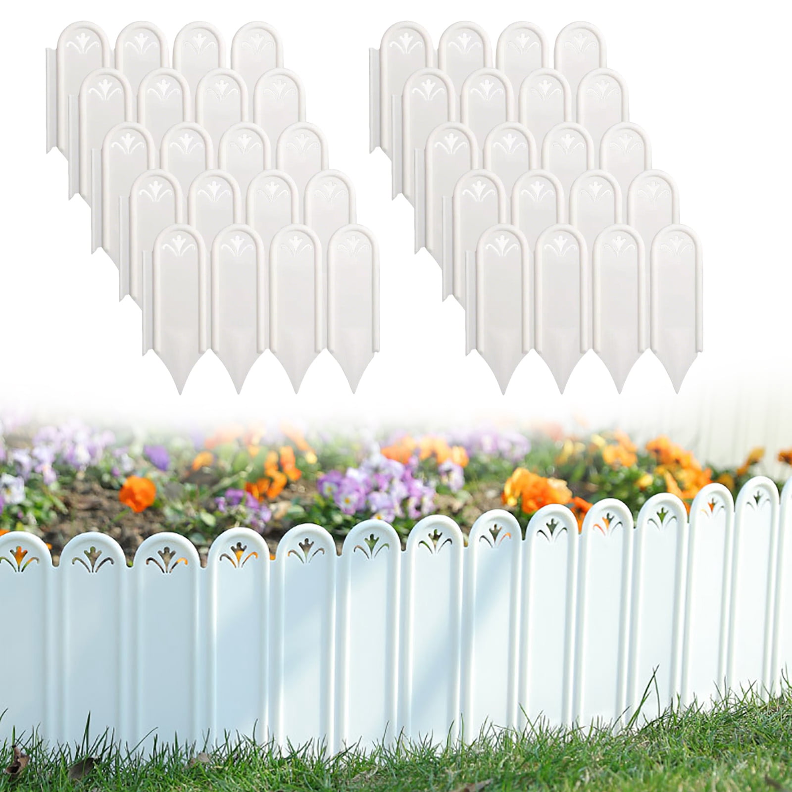 10PCS Connectable Garden Landscape Edging - 6.5ft Total Length No Need ...