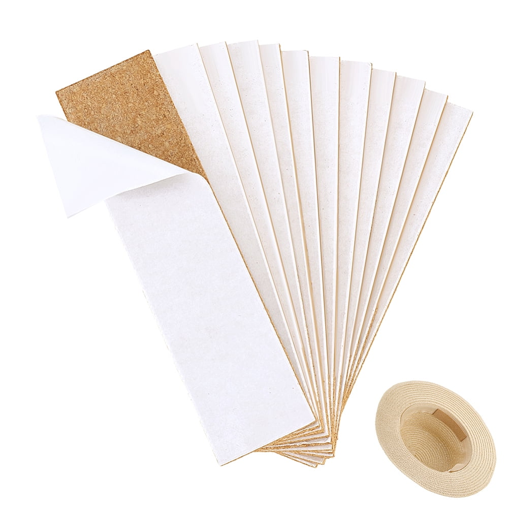 10PCS Cork Hat Size Reducer Strips 4x1 inch Adhesive Foam Tape Self ...