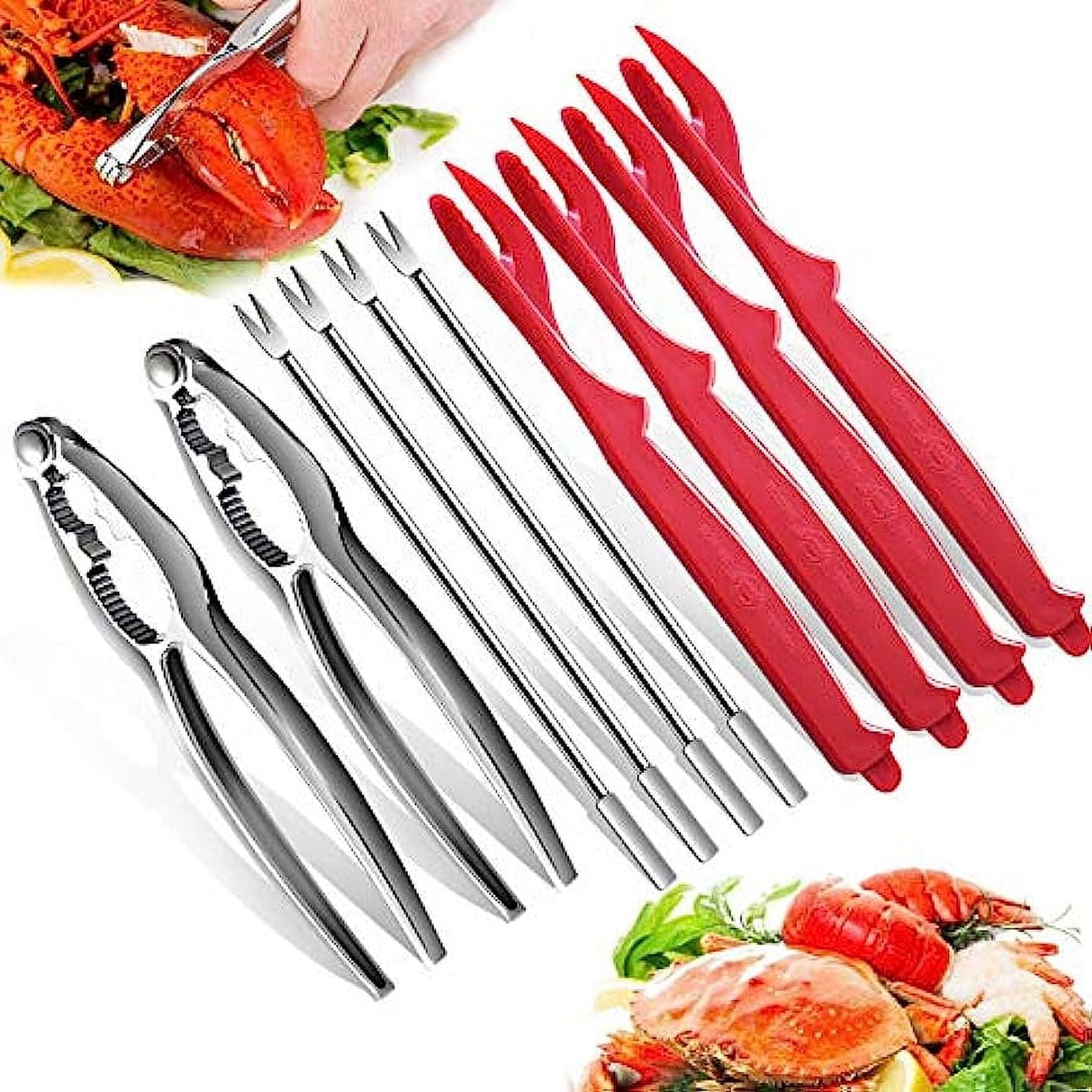 10PCS Crab Nut Crackers and Seafood Tools,Stainless Steel Lobster ...