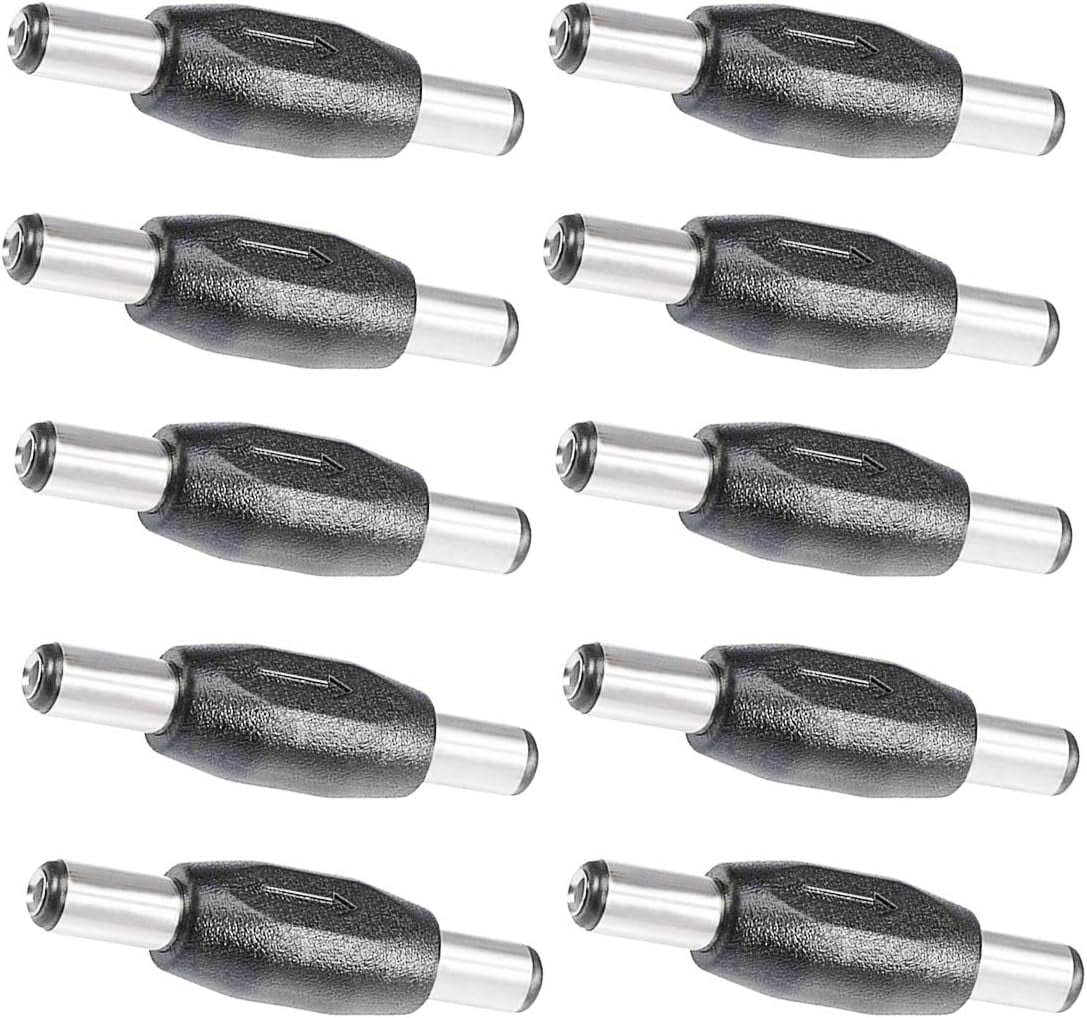 10PCS DC Connector Lime2018 Male to Male Connector 5.5mm x 2.1mm 12V 5A ...