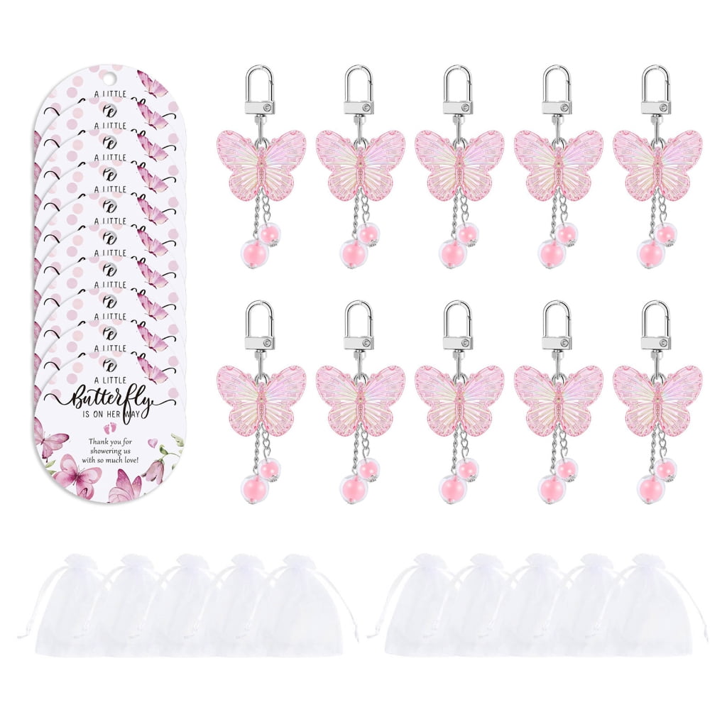 10PCS Delicate Acrylic Keychain Charm Feature Artistic Tassels ...