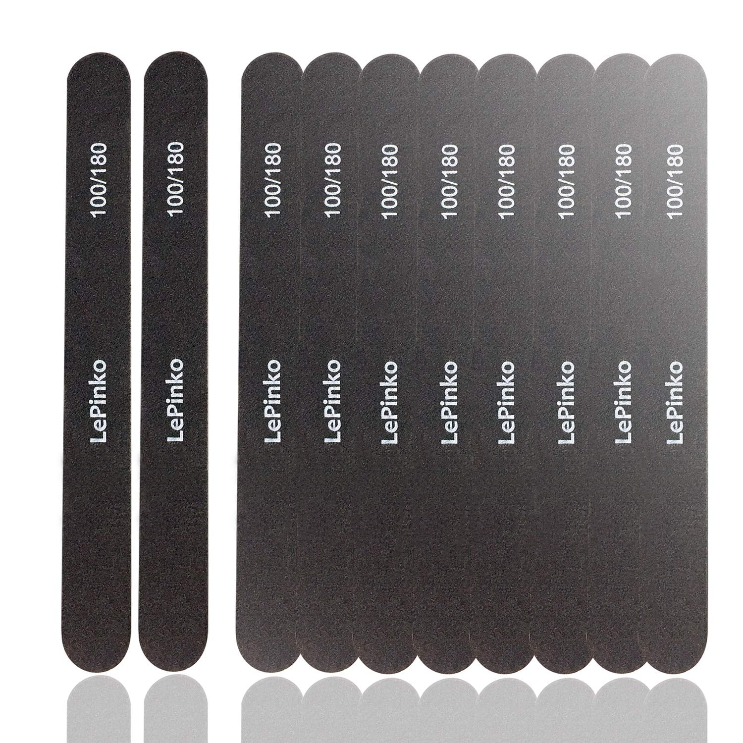 10PCS 100/180 Grit Nail File Set, Double Sided Emery Board, Manicure ...