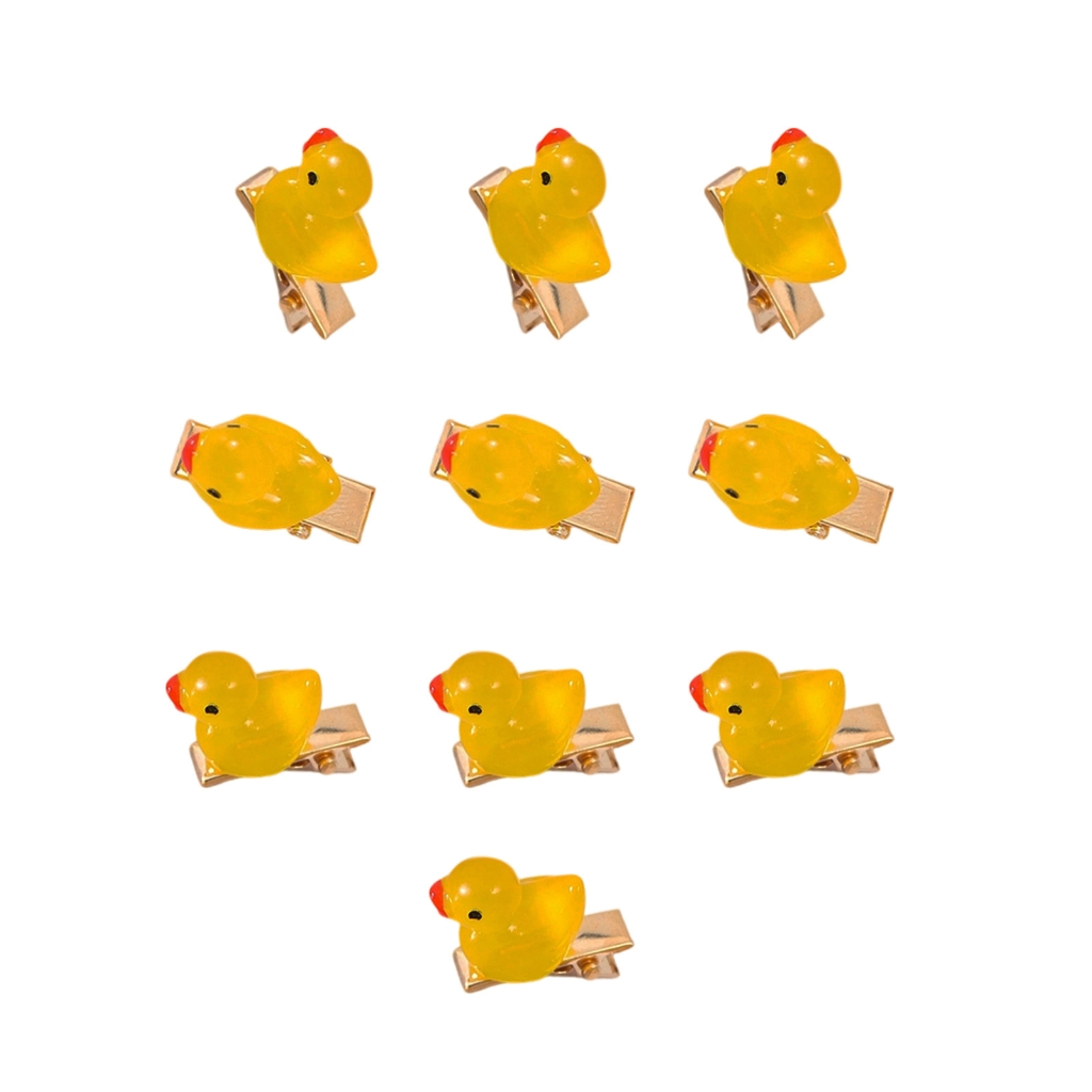 10PCS Duck Shaped Hair Clip Colorful Resin Barrettes for Kids Party ...