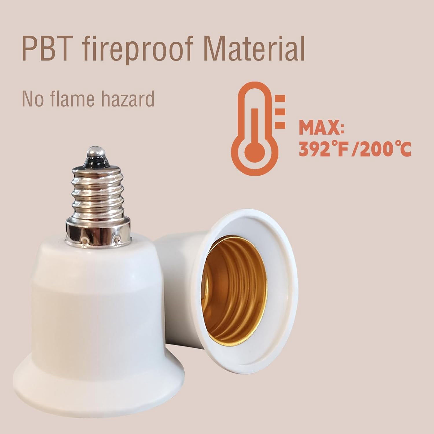 10PCS E12 to E27 / E26 Adapter, Standard Medium Edison Screw Base ...
