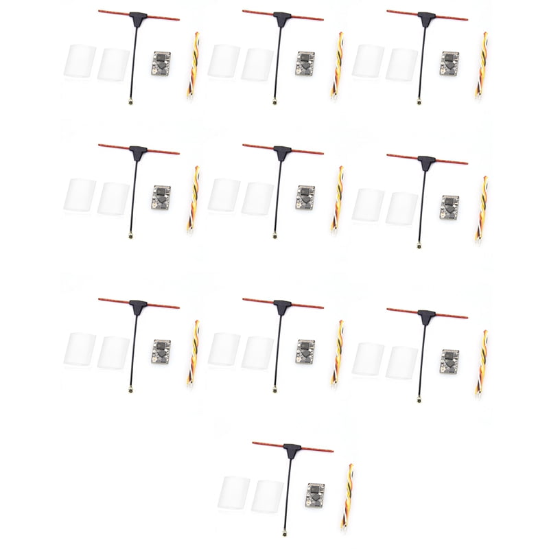 10PCS ELRS Receiver 2.4GHz NANO ExpressLRS CRSF with T-Type Antenna for ...