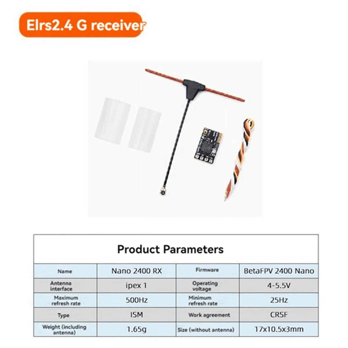 10PCS ELRS Receiver 2.4GHz NANO ExpressLRS Receiver CRSF with T-Type ...