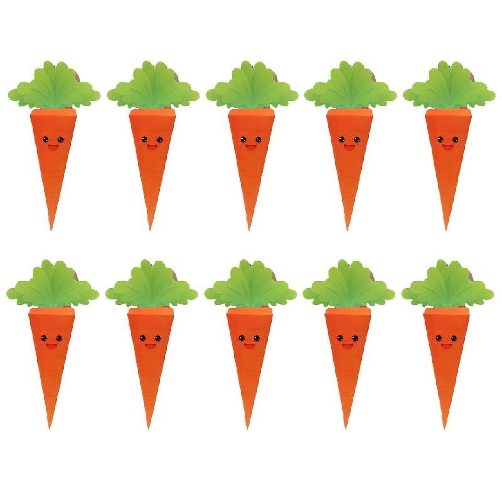 10PCS Easter Treats Boxes Carrot Shape Cardboard Candy Box Candies ...