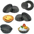 10pcs Egg Tart Molds 3 Inch Mini Tart Pans With Removable Bottom
