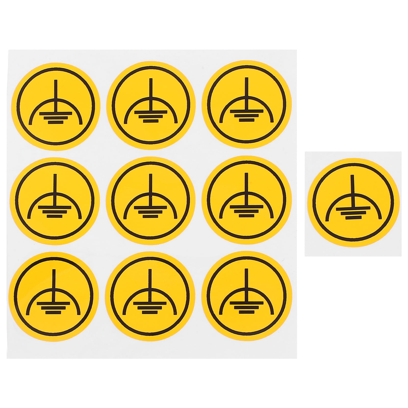 10PCS Yellow Warning Stickers for Electrical Equipment Safety PVC ...