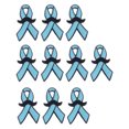10PCS Blue Ribbons Brooch Pin for Fashion Enthusiasts and Participants ...