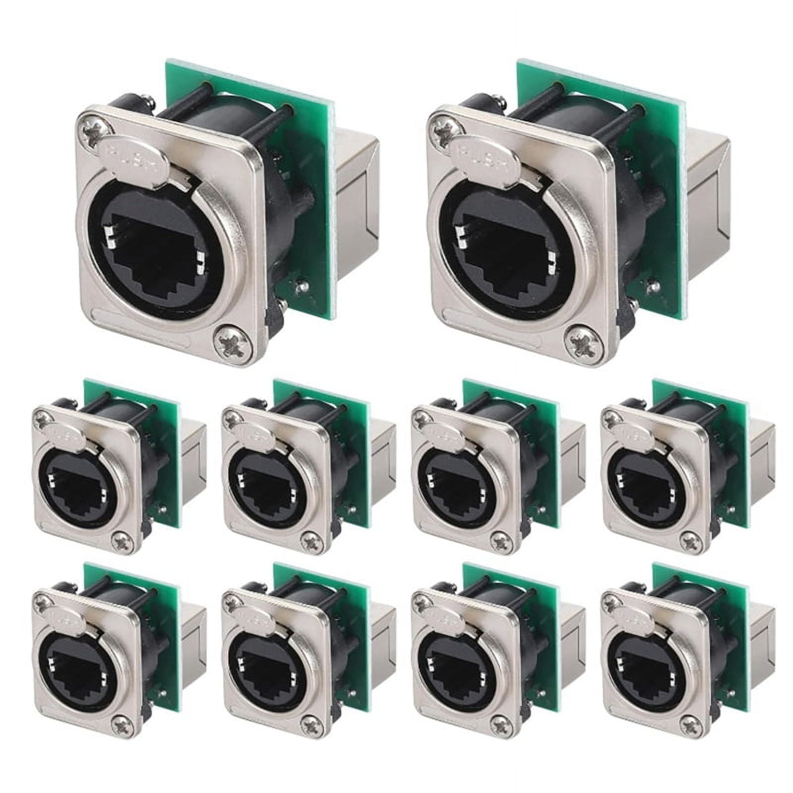 10PCS Ethercon Rj45 Chassis Socket, NE8FDP Ethercon Pass Through ...