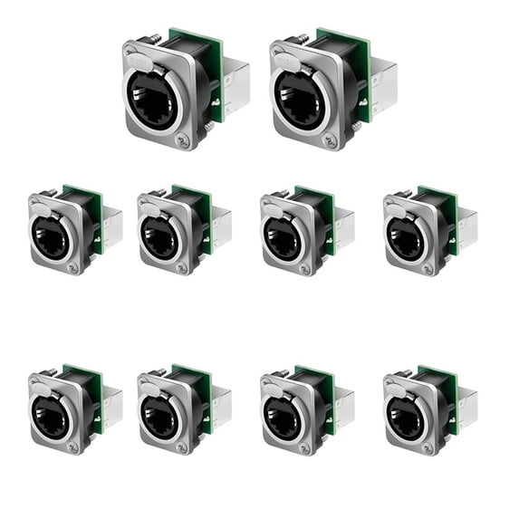 10PCS Ethercon Rj45 Chassis Socket, NE8FDP Ethercon Pass Through ...